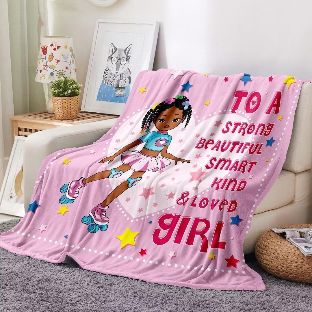 Black Girl Magic Blanket 50x60,Soft Plush Soft Girls Fleece Throw ...