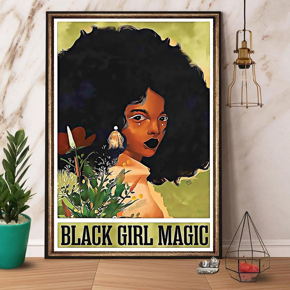 Black Girl Magic Portrait Paper Poster No Frame Matte Wall Art Decor 11 ...