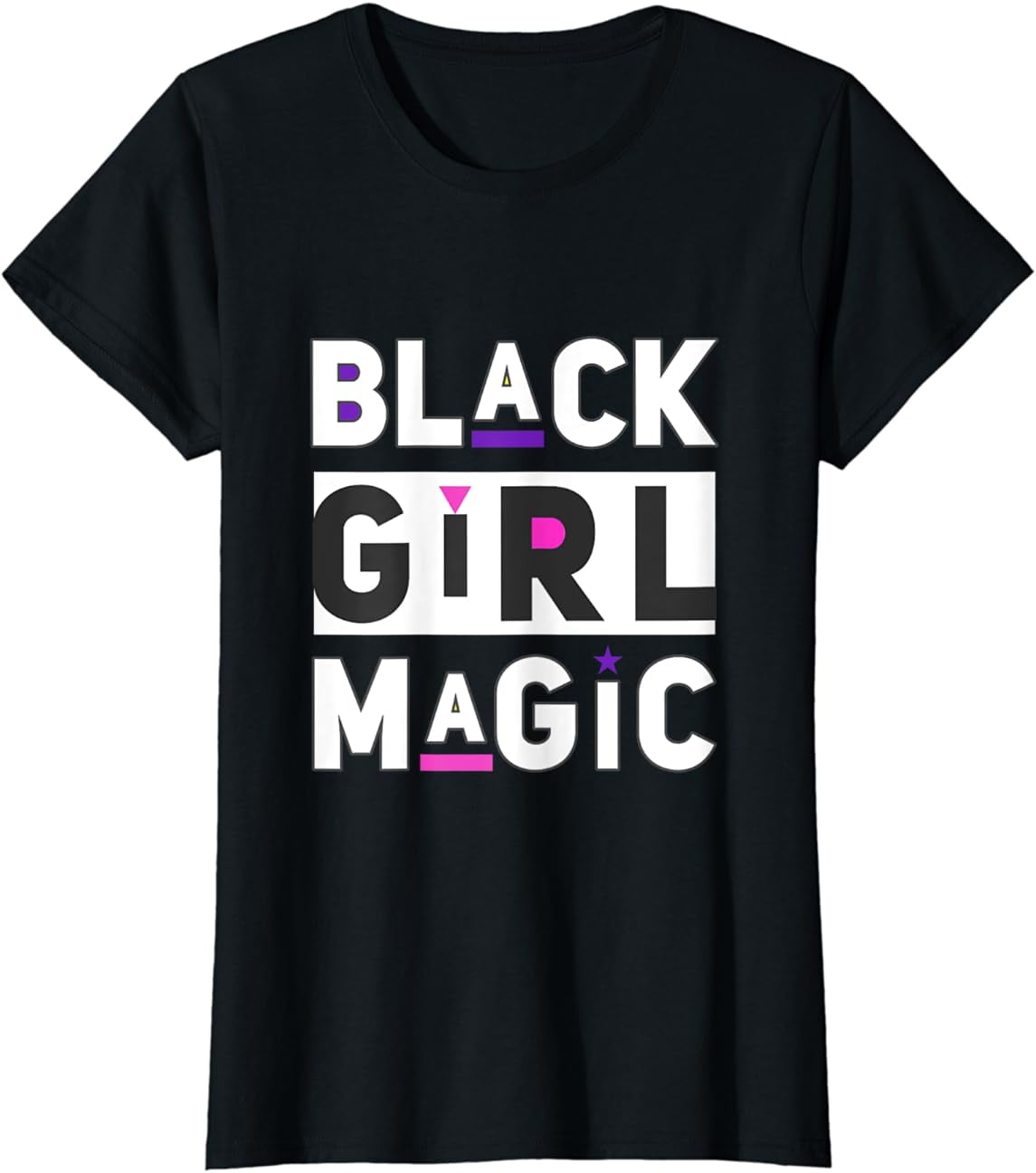 Black Girl Magic Women's Fashion Graphic Tee Shirt T-Shirt - Walmart.com