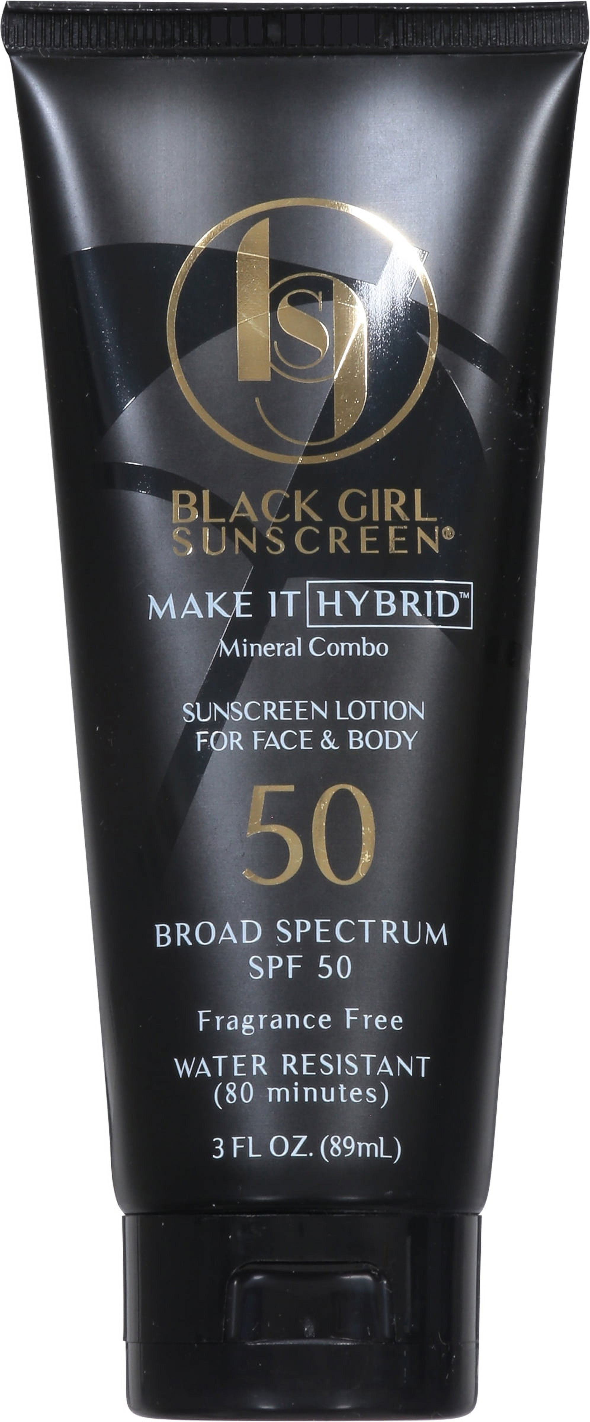 Black Girl Sunscreen Make It Hybrid Mineral Combo Sunscreen Lotion SPF ...