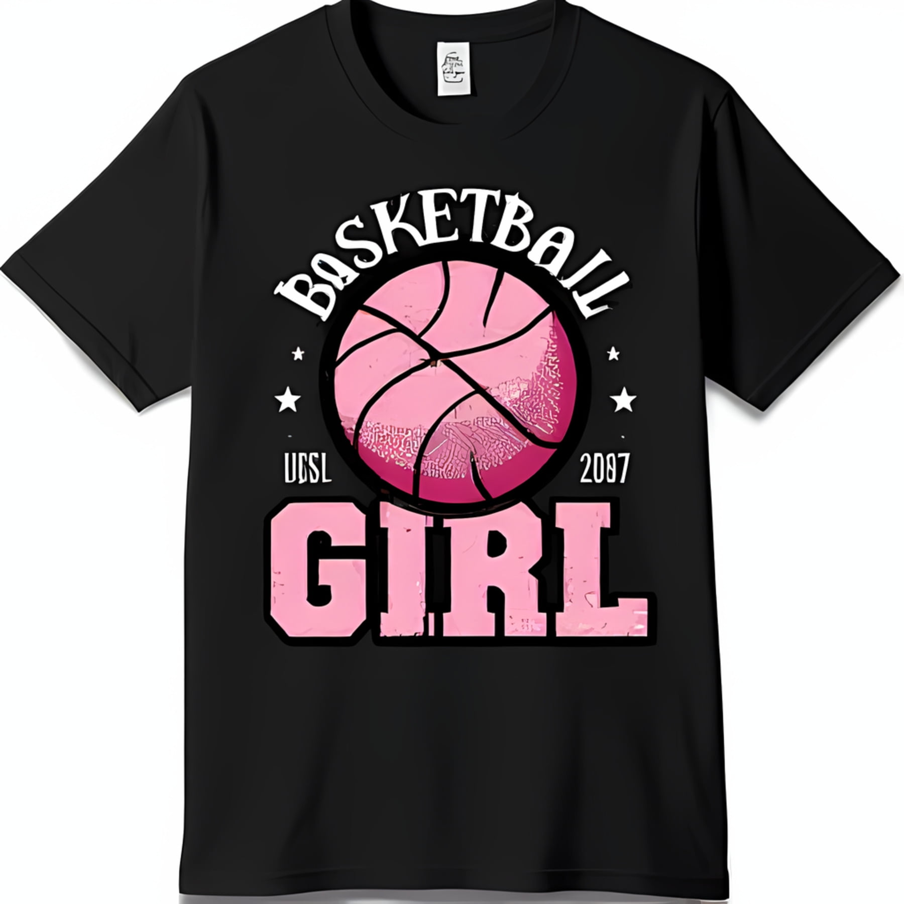 Black Girl T-Shirt with Pink Graphic U G S L 2097 - Walmart.com