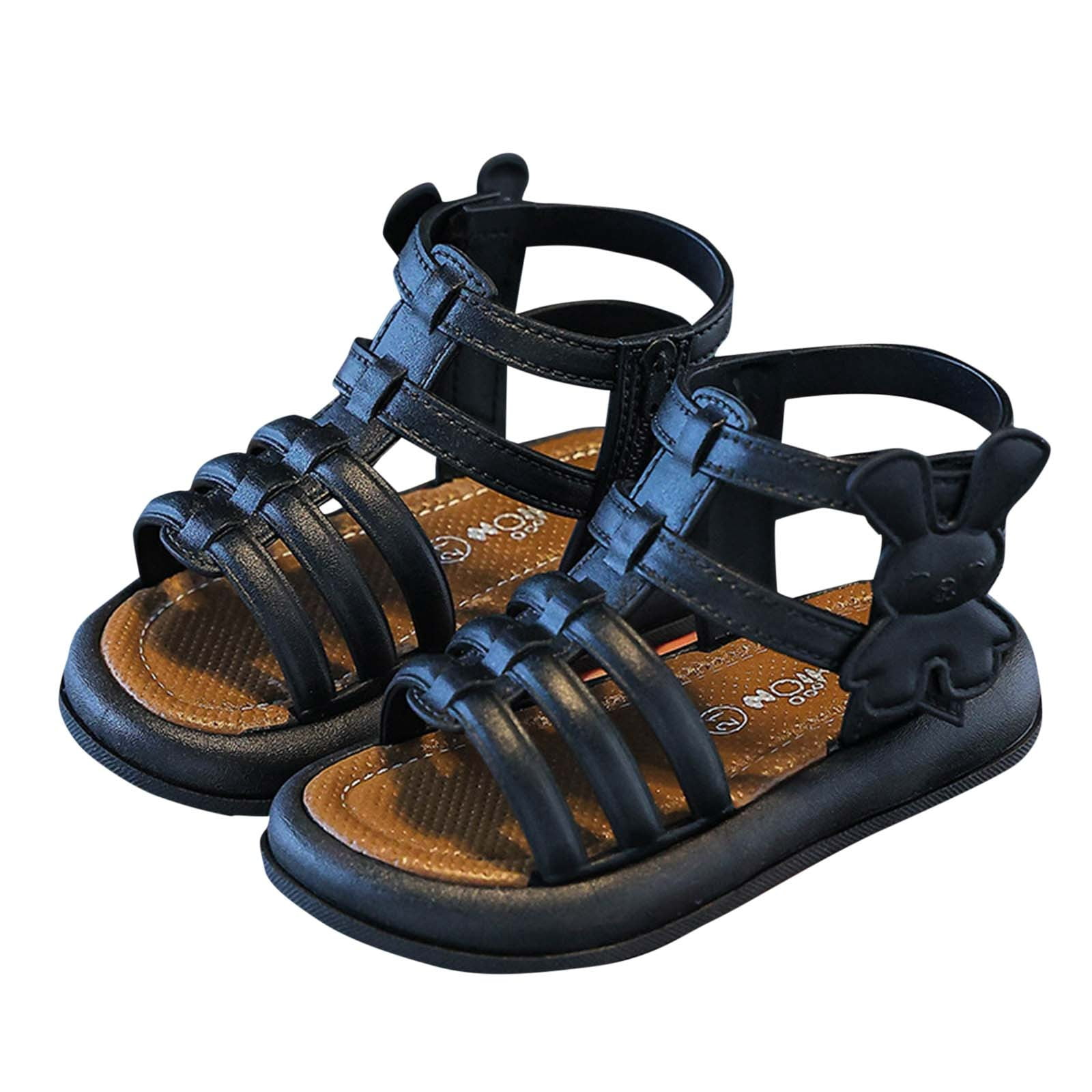 Black Girls Practical High-Top Sandals With Flexible Build, Traction ...