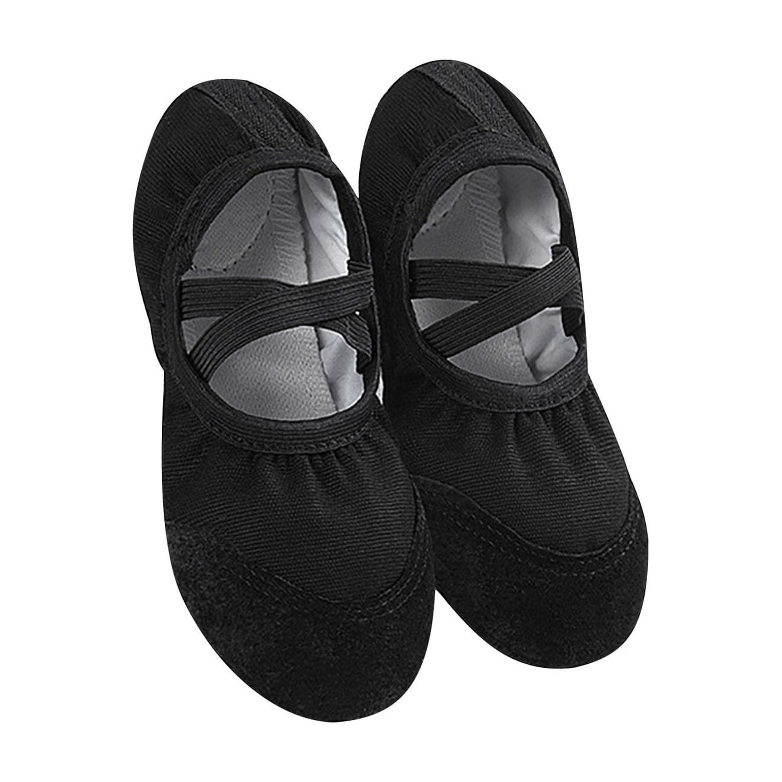 Black Girls' Practice Dance Shoes With Soft Soles And Breathable Upper ...