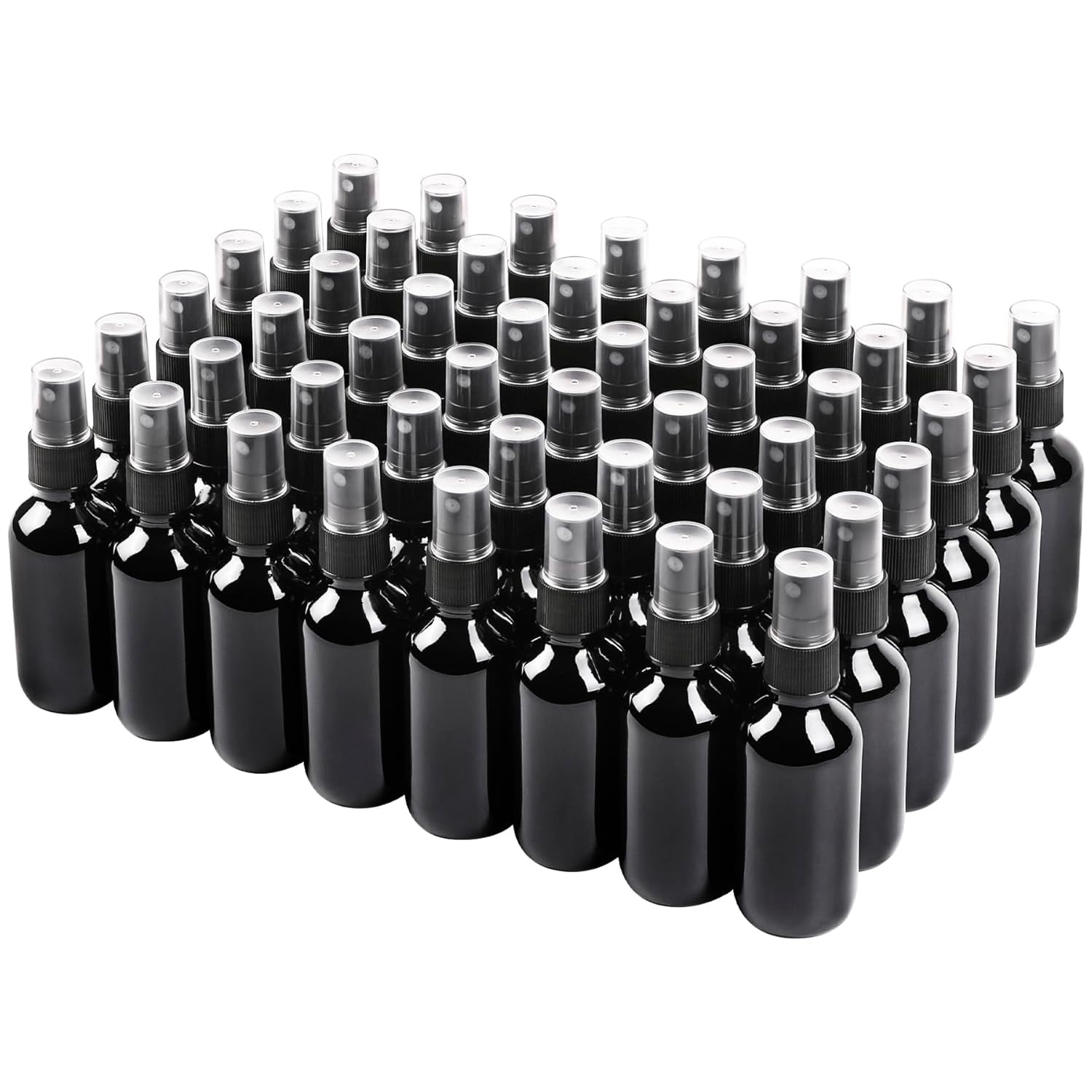 Black Glass Small Spray Bottle 2 oz 48 Packs,Fine Mist Sprayer Small ...