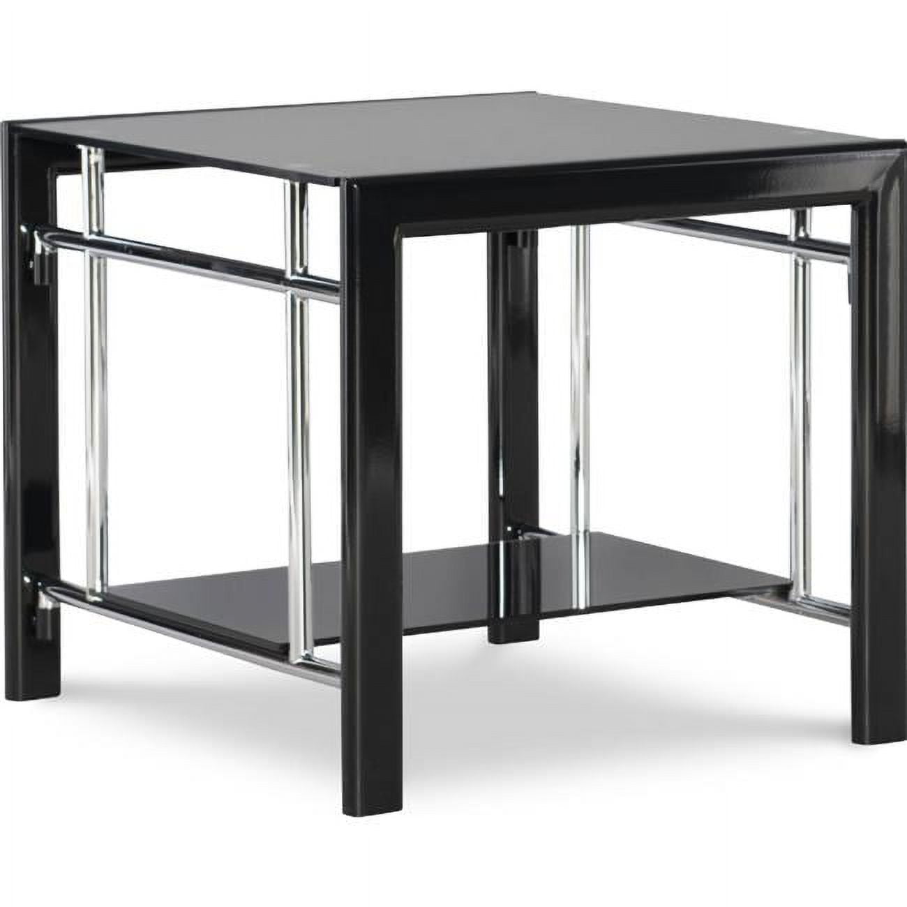 Black Glass Square End Table - Walmart.com