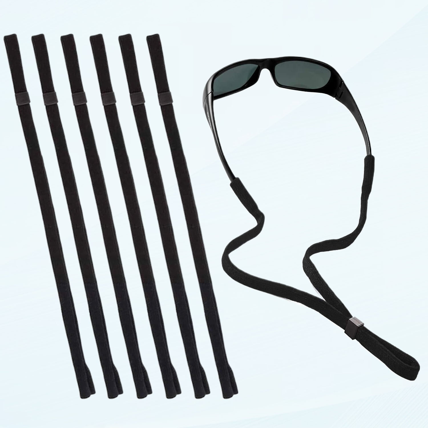 Black Glasses Straps, Men's and Women's Sports Sunglasses and Glasses ...
