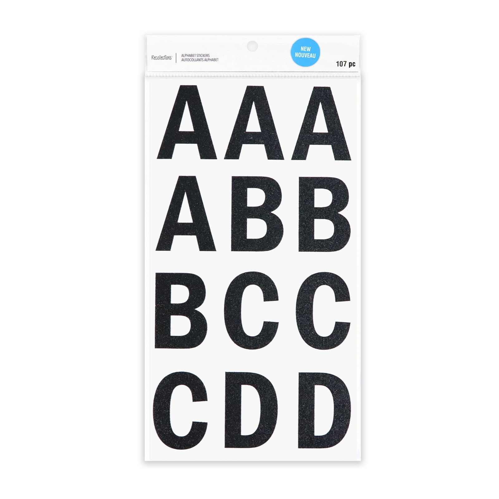 Black Glitter Alphabet Stickers by Recollections™ - Walmart.com