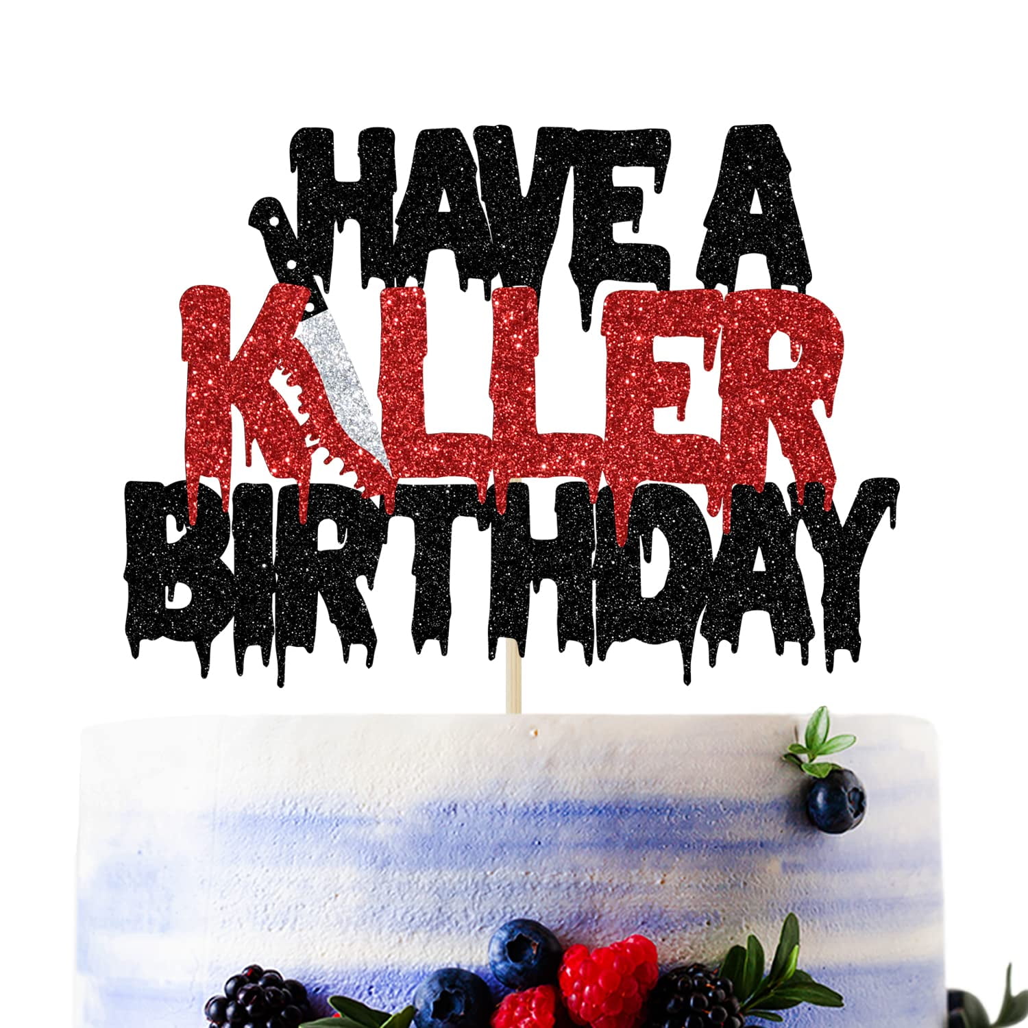 Black Glitter HaveTRDN a Killer Birthday Cake Topper, Friday the 13th ...