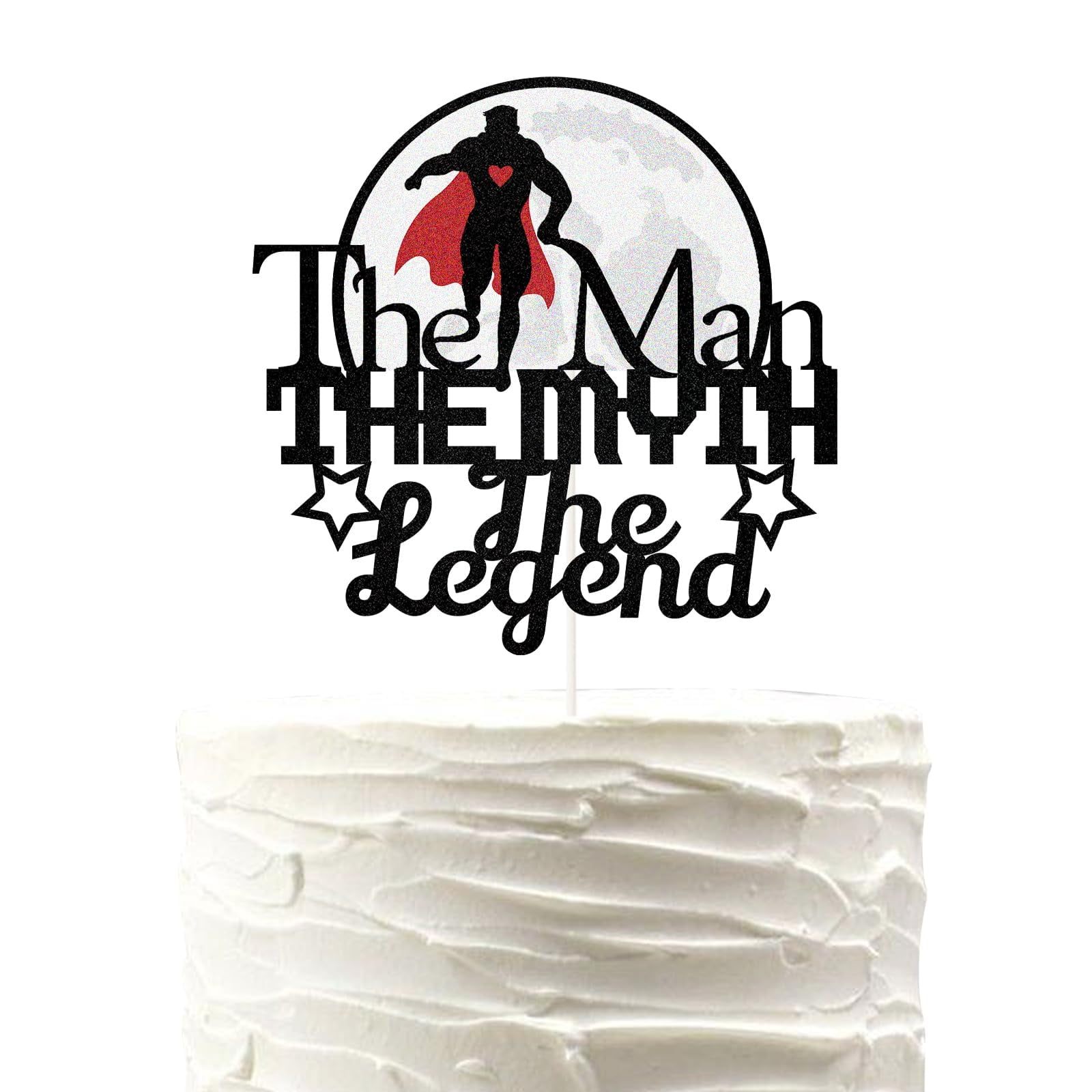 Black Glitter TheTRDN Man The Myth The Legend Cake Topper,Father's Day ...