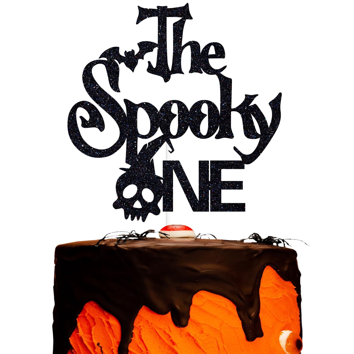 Black Glitter theITSC Spooky One Cake Topper, Spooky One/A Little Boo ...