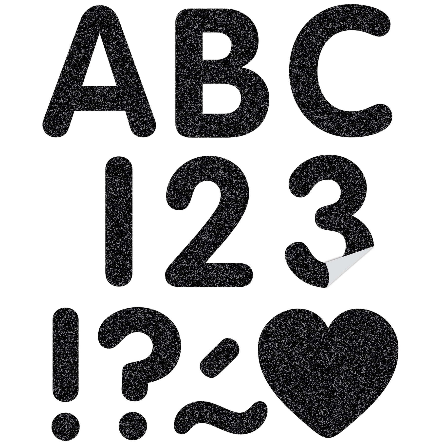 Teacher Created Resources Black Glitz 2" Self-Adhesive Letters ...