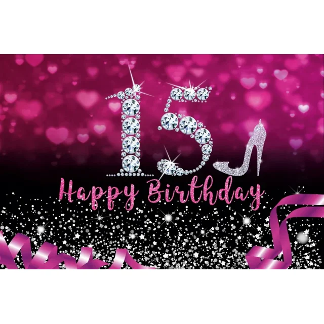 Black Glod 15th Backdrop Gloden Crown Boys 15 Years Old Birthday Party ...