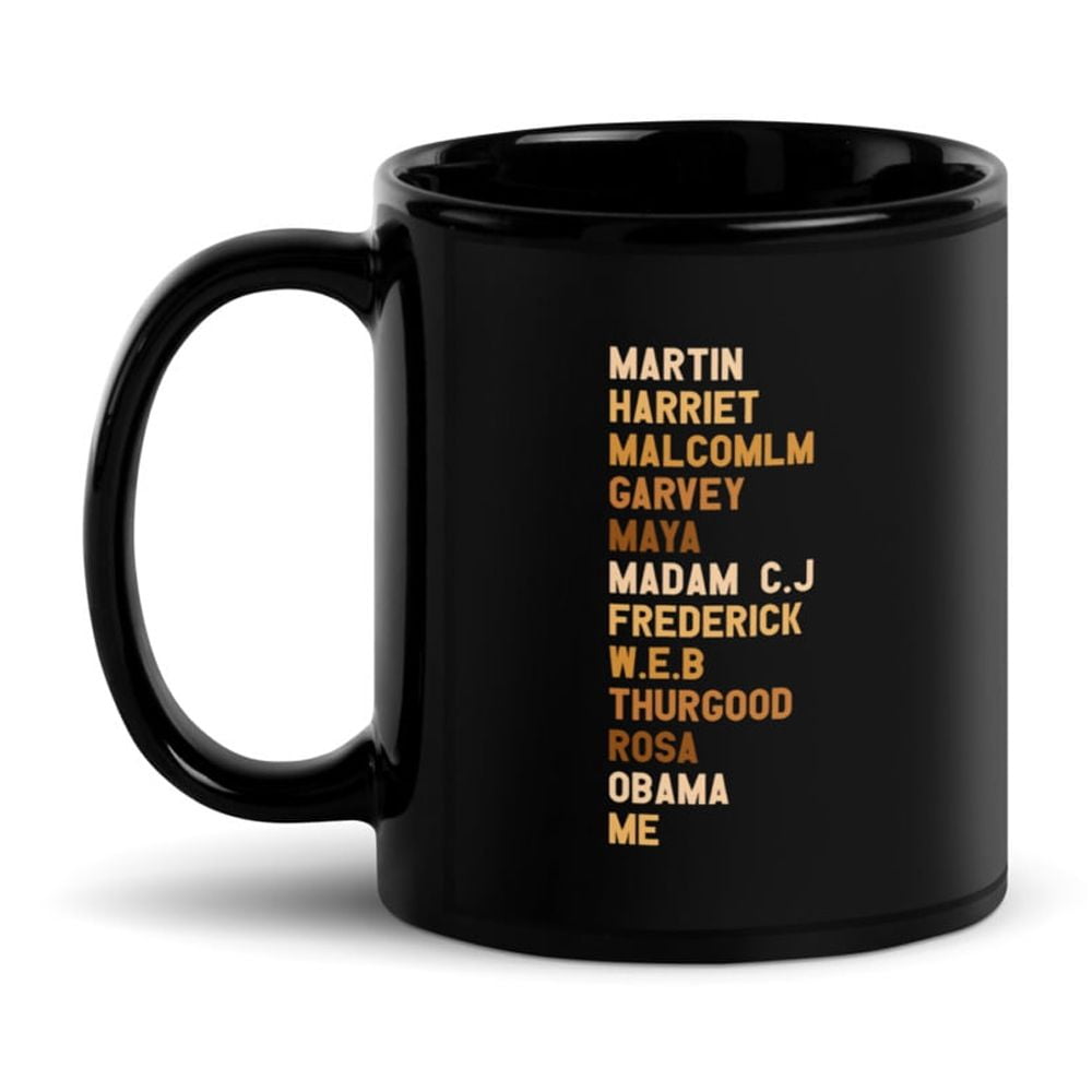 Black Glossy Mug, Black History Month African American Peride Men Wo ...