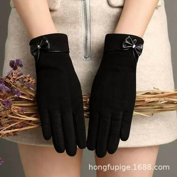 Black Gloves Mittens for Women Men Winter Gloves for Women Screen ...