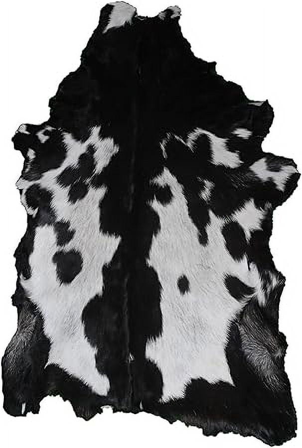 Black Goat Hide, Genuine Goat Skin Rug, Hair on Leather Hides Rug ...