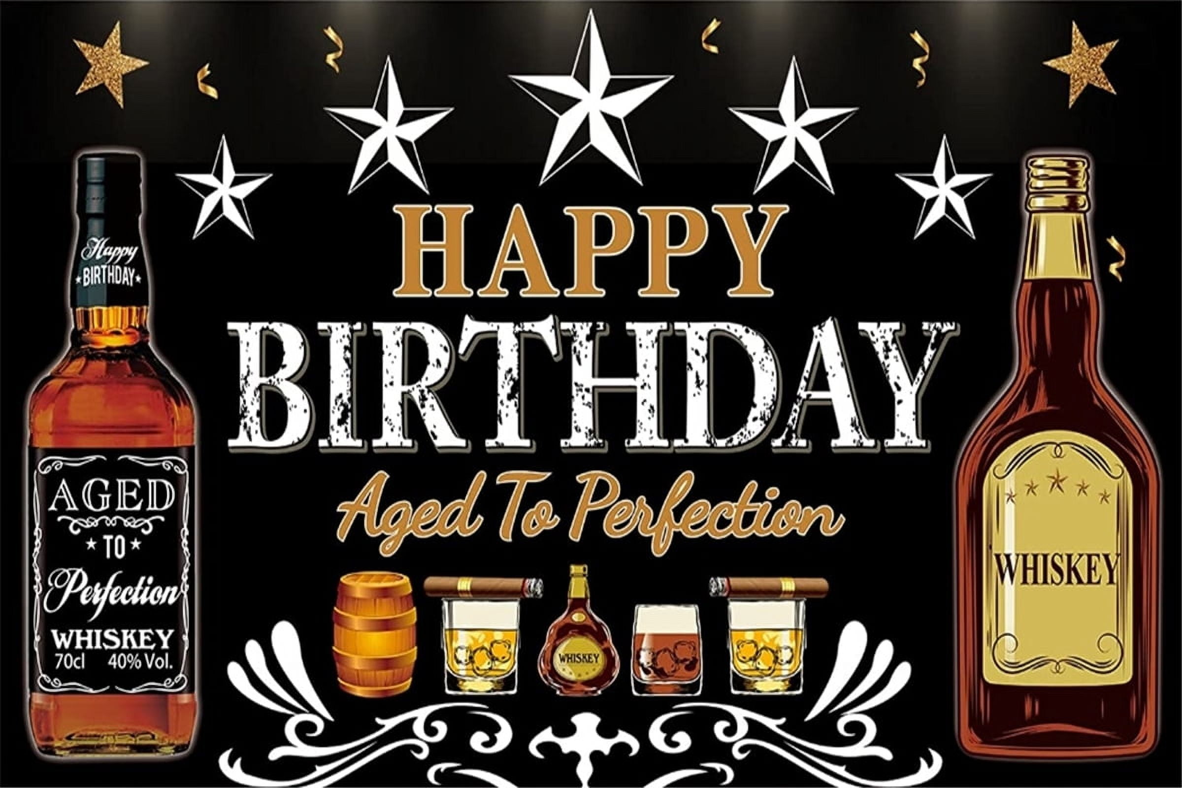 Black Gold Aged To Perfection Background Party r Whiskey Cheer And Beer ...