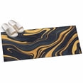 Black Gold Area Rug, Marble Textures Abstract Art Modern Simple Non ...