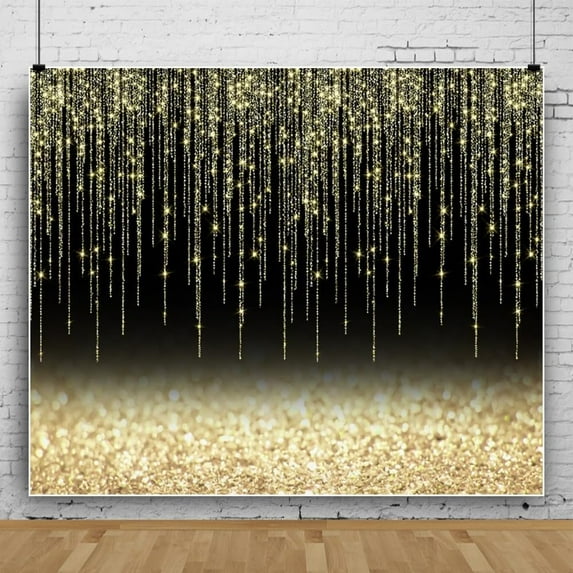 Black Gold Backdrop Graduation Birthday New Year Housewarming ...