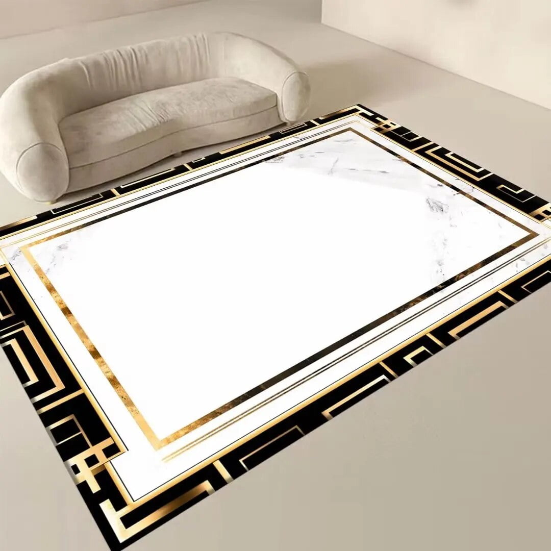 Black Gold Carpets for Living Room Luxury Decoration Large Area Room ...