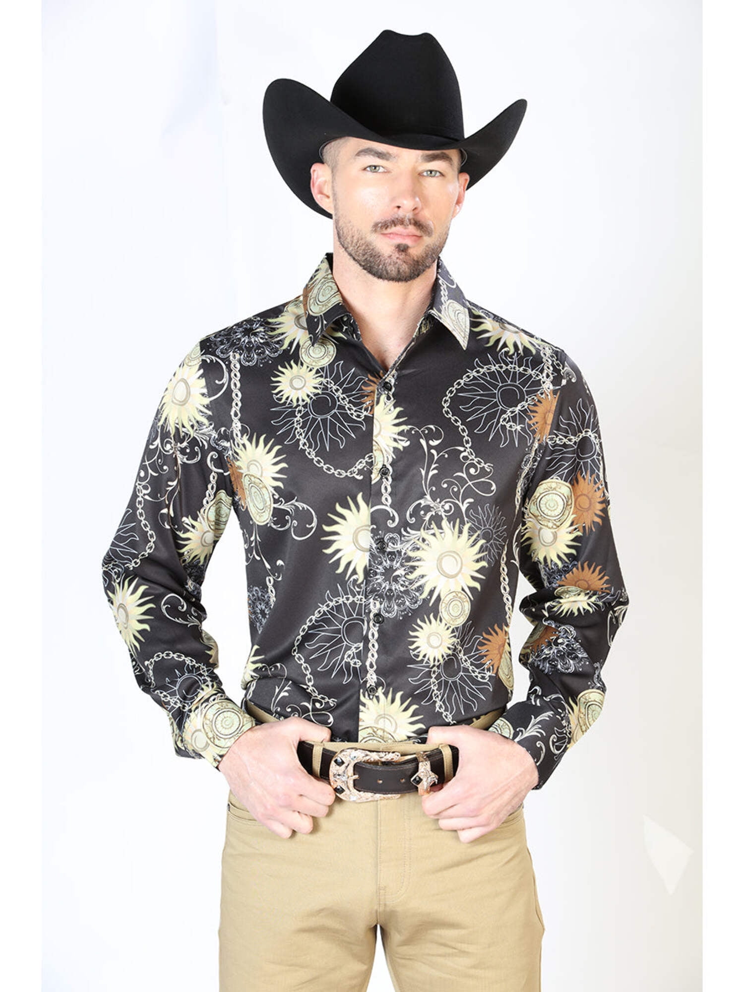 Black Gold Casual Long Sleeve Shirt 43992 - Walmart.com