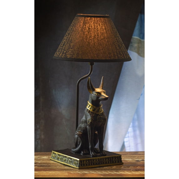Black Gold Egyptian God Of Afterlife Death And Mummies Anubis Table ...