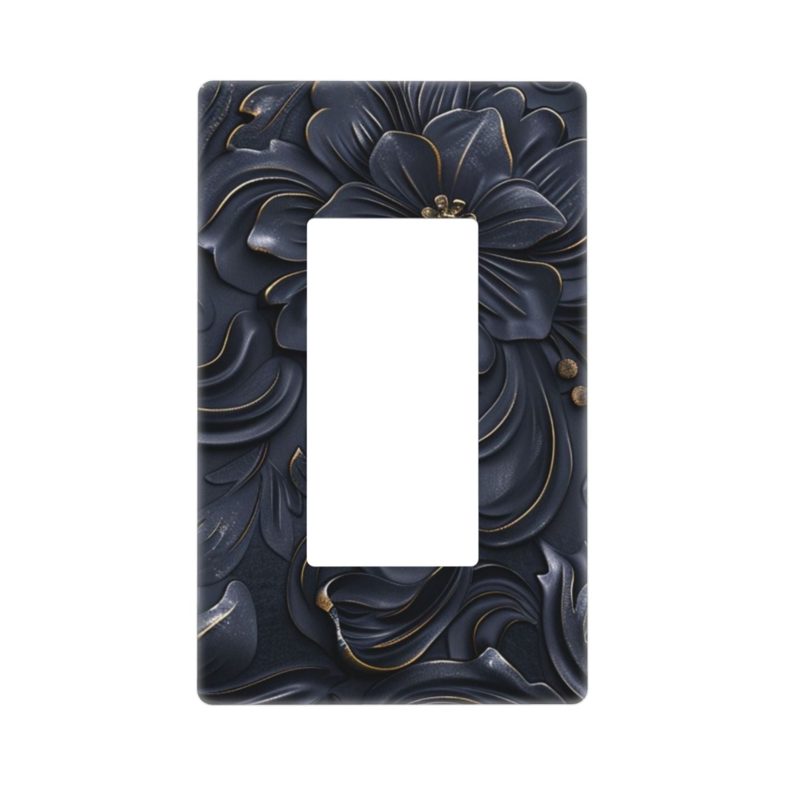 Black Gold Embossed Light Switch Cover Decorative Switch Plates and ...