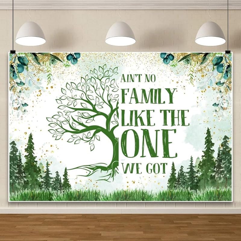 Black Gold Family Reunion Photography Backdrop Golden Family Tree We ...