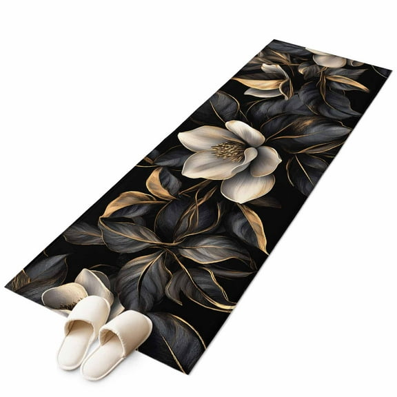 Black Geometric Runner Rug 2x6 FT,Non Slip Hallway Rugs,Country Farm ...