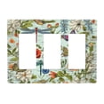 Black Gold Flowers Leaves Pattern Double Toggle Wall Plate Switch ...