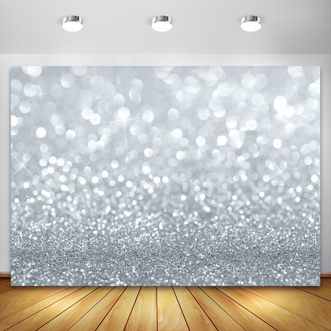 Black Gold Glitters Light Bokeh Birthday Party Photography Backdrop ...