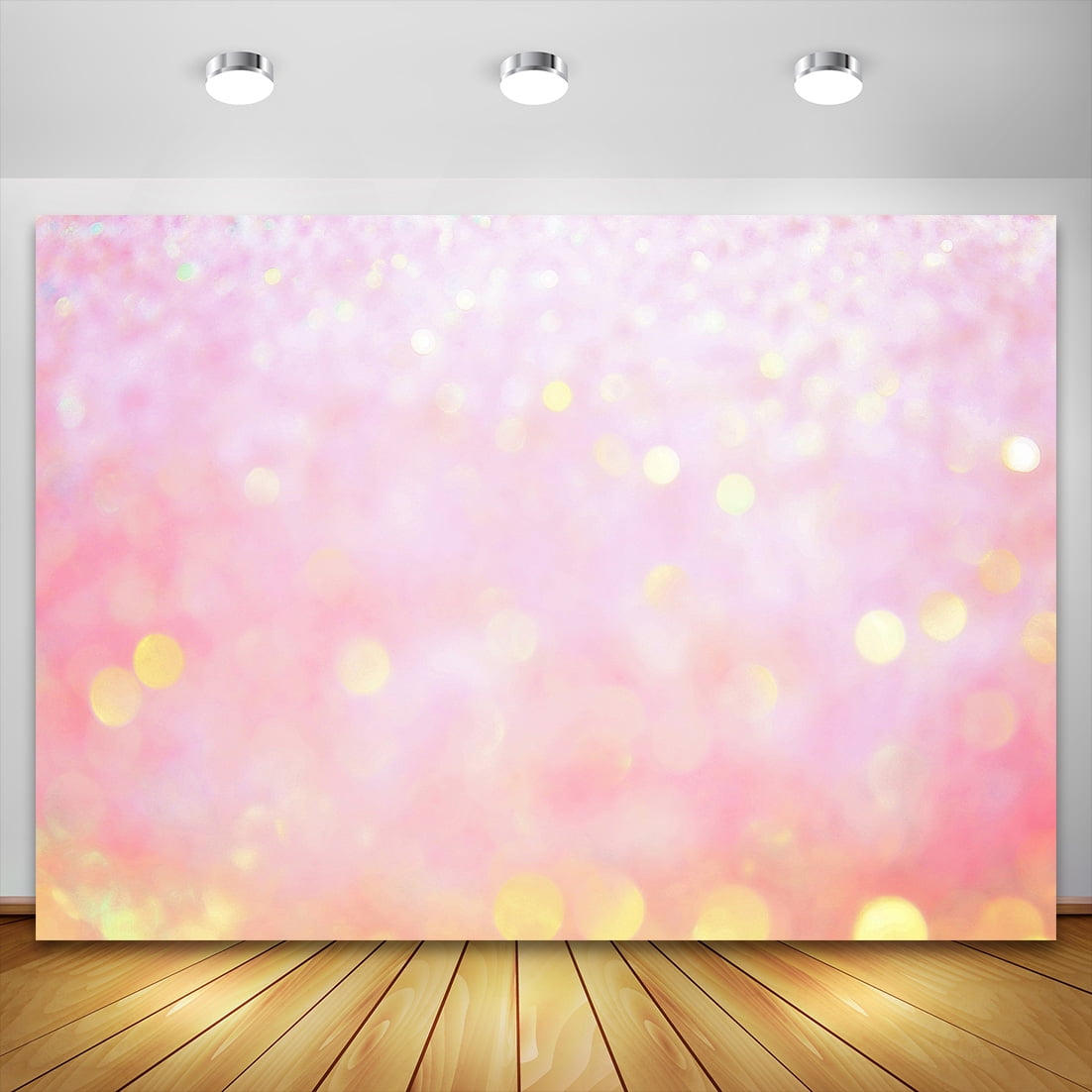 Black Gold Glitters Light Bokeh Birthday Party Photography Backdrop ...