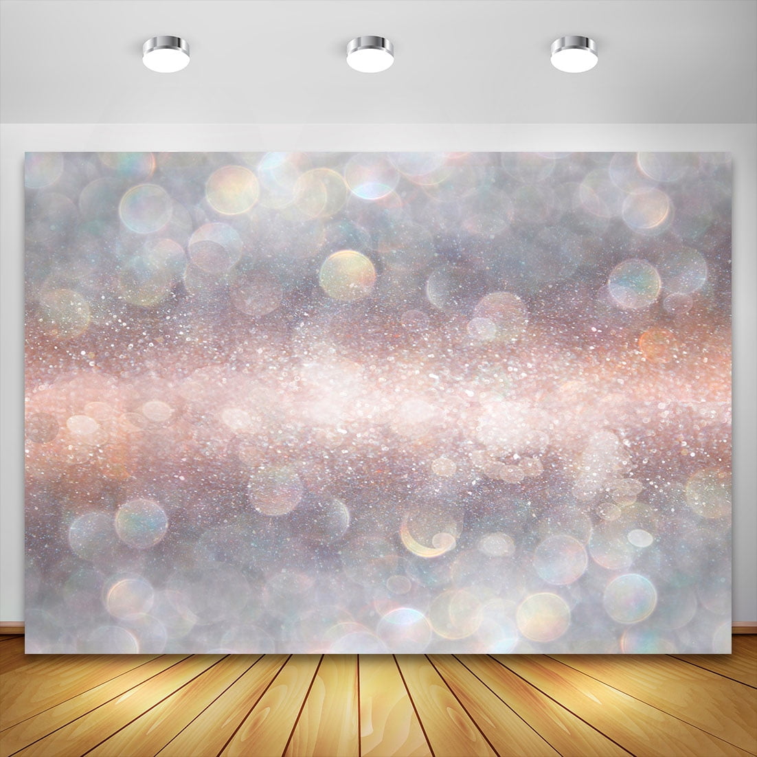 Black Gold Glitters Light Bokeh Birthday Party Photography Backdrop ...