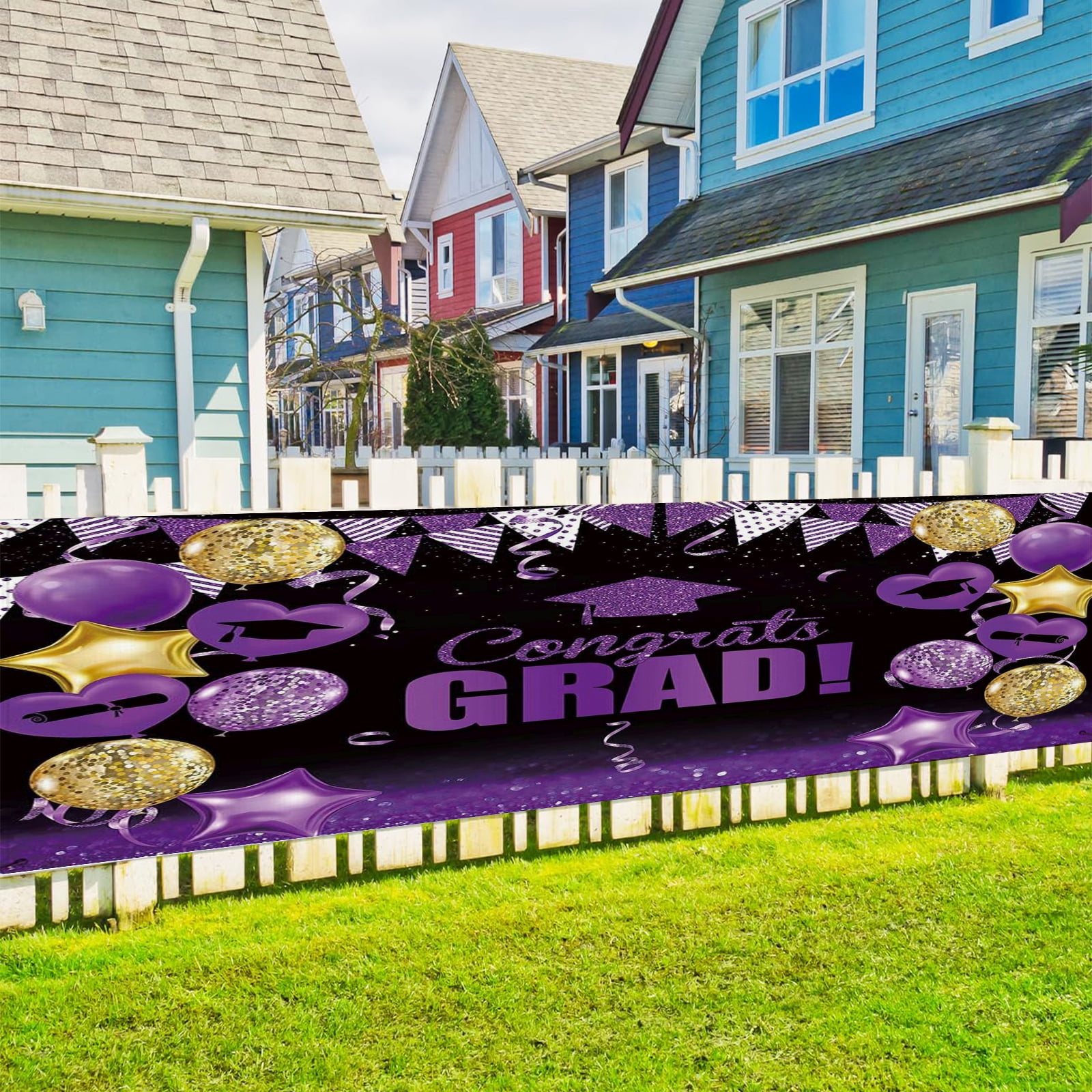 Black and Gold Graduation Backdrop Congrats Grad Class of 2024 Party ...