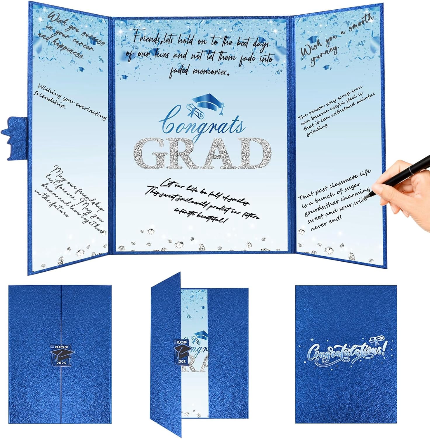 Black and Gold Graduation Decorations Class of 2025, Creative ...