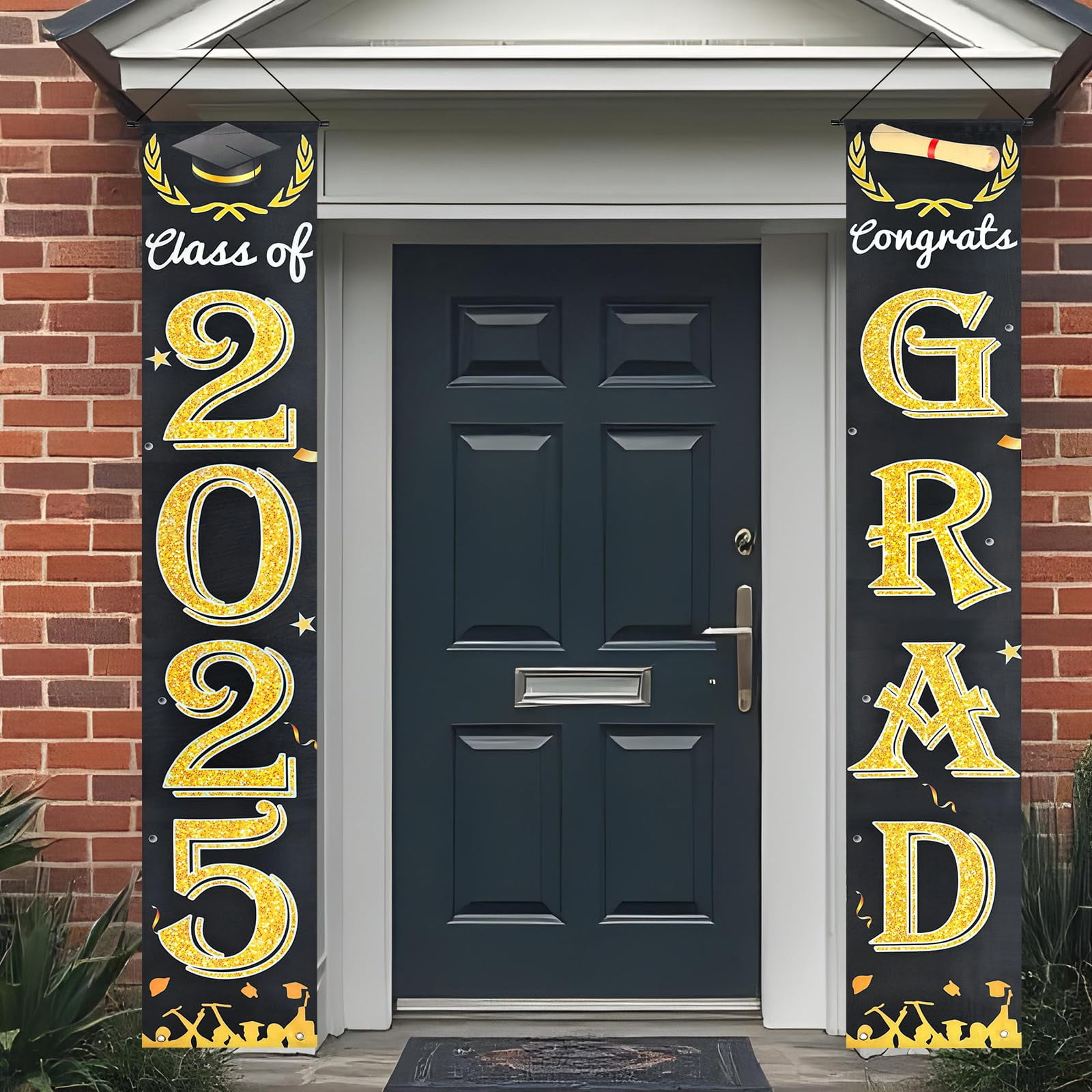 Black Gold Graduation Decorations OIF8 Class of 2025 Congrats Grad ...