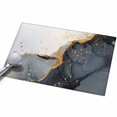 Black Gold Grey Marble Area Rug, Texture Abstract Gradient Non-Slip ...