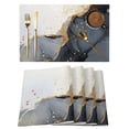 Black Gold Grey Marble Cotton Linen Placemats Set of 1, Texture ...