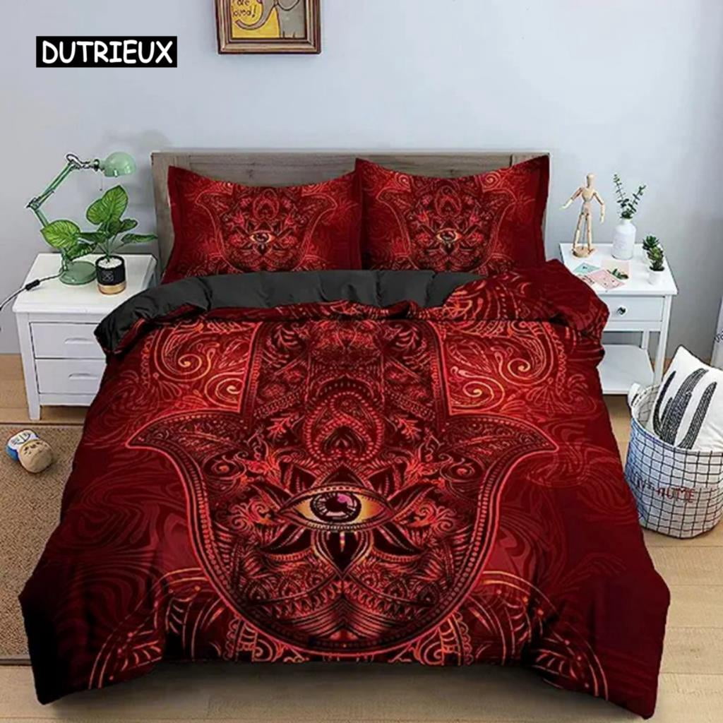 Black Gold Hamsa Hand Duvet Cover Set Luxury Gold Hand of Fatima ...
