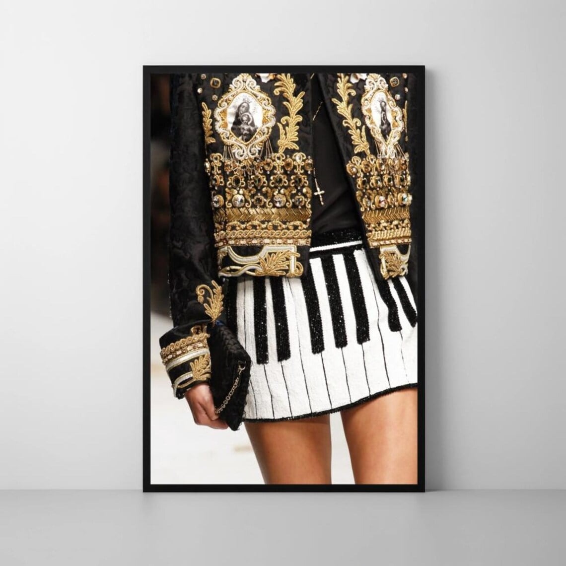 Black Gold High Fashion Poster Runway Couture Wall Art Poster, Unframed ...