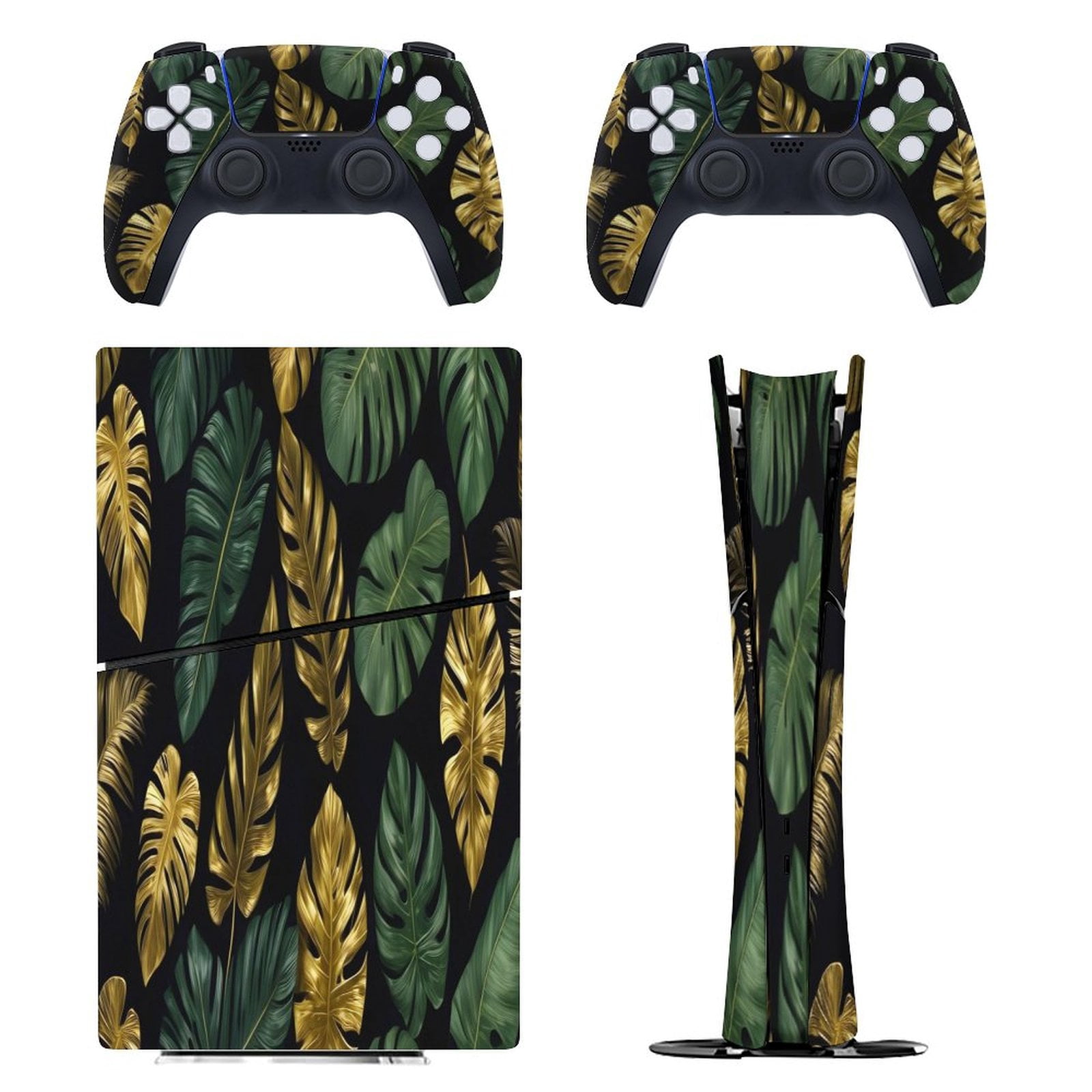 Black Gold, Leaves PS5/PS5 Slim Digital Disc Skin Sticker For Console ...