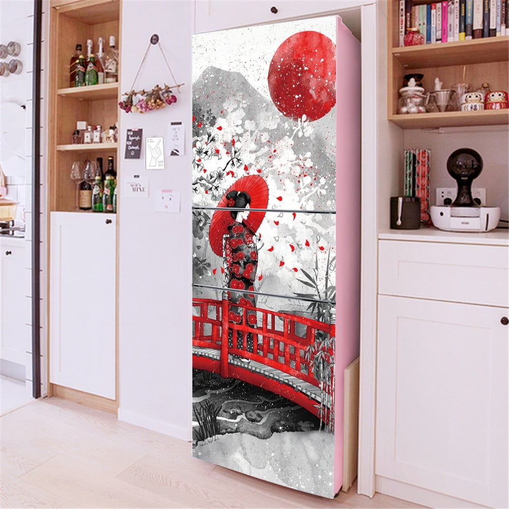 Black Gold Marble 3D Fridge Mural Sticker Waterproof Vinyl Self ...