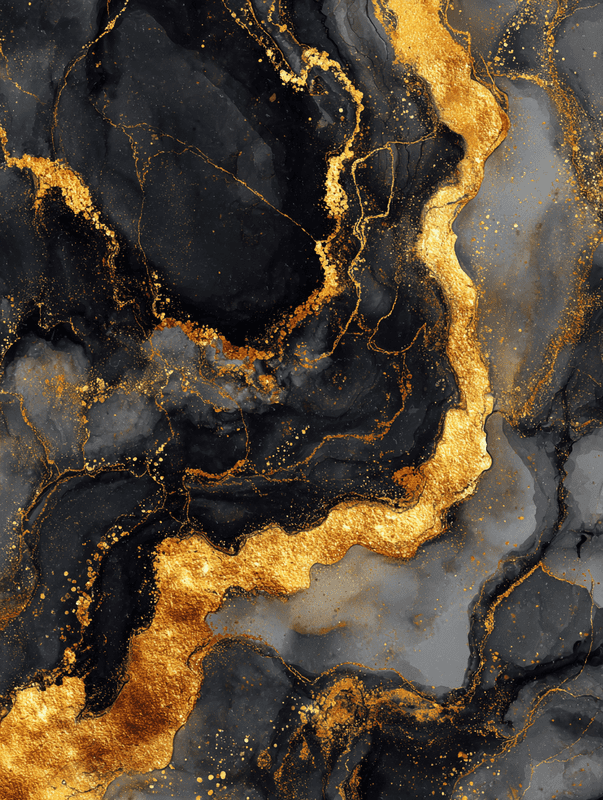 Black Gold Marble Abstract Canvas Art for Living Room Bedroom Office ...