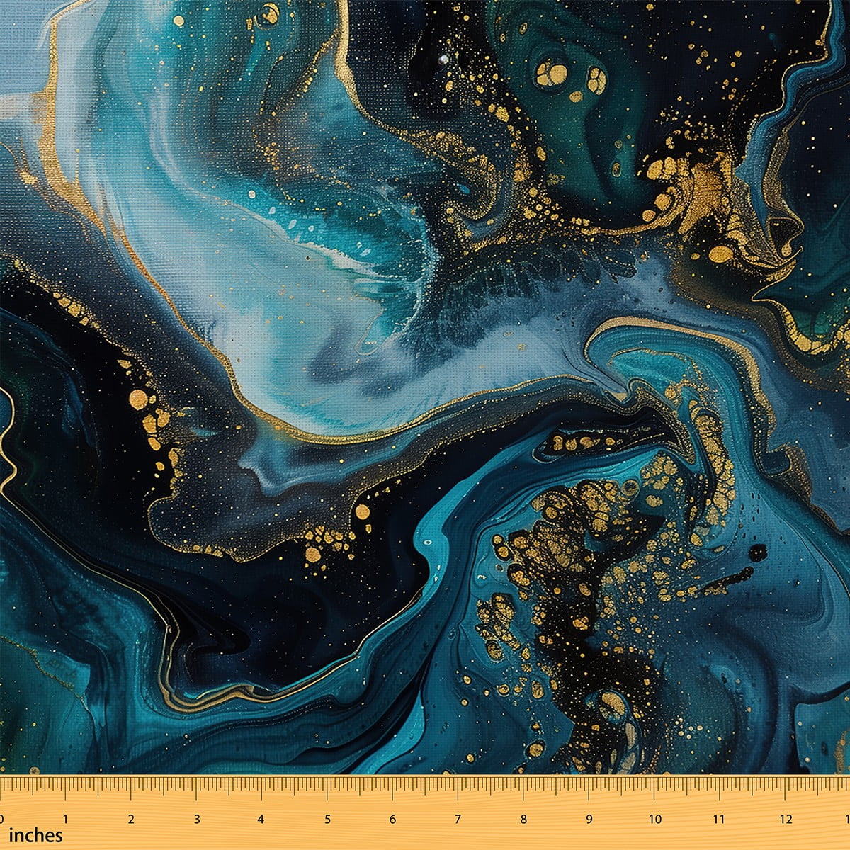 Black Gold Marble Fabric By The Yard,Blue Gradient Upholstery Fabric ...