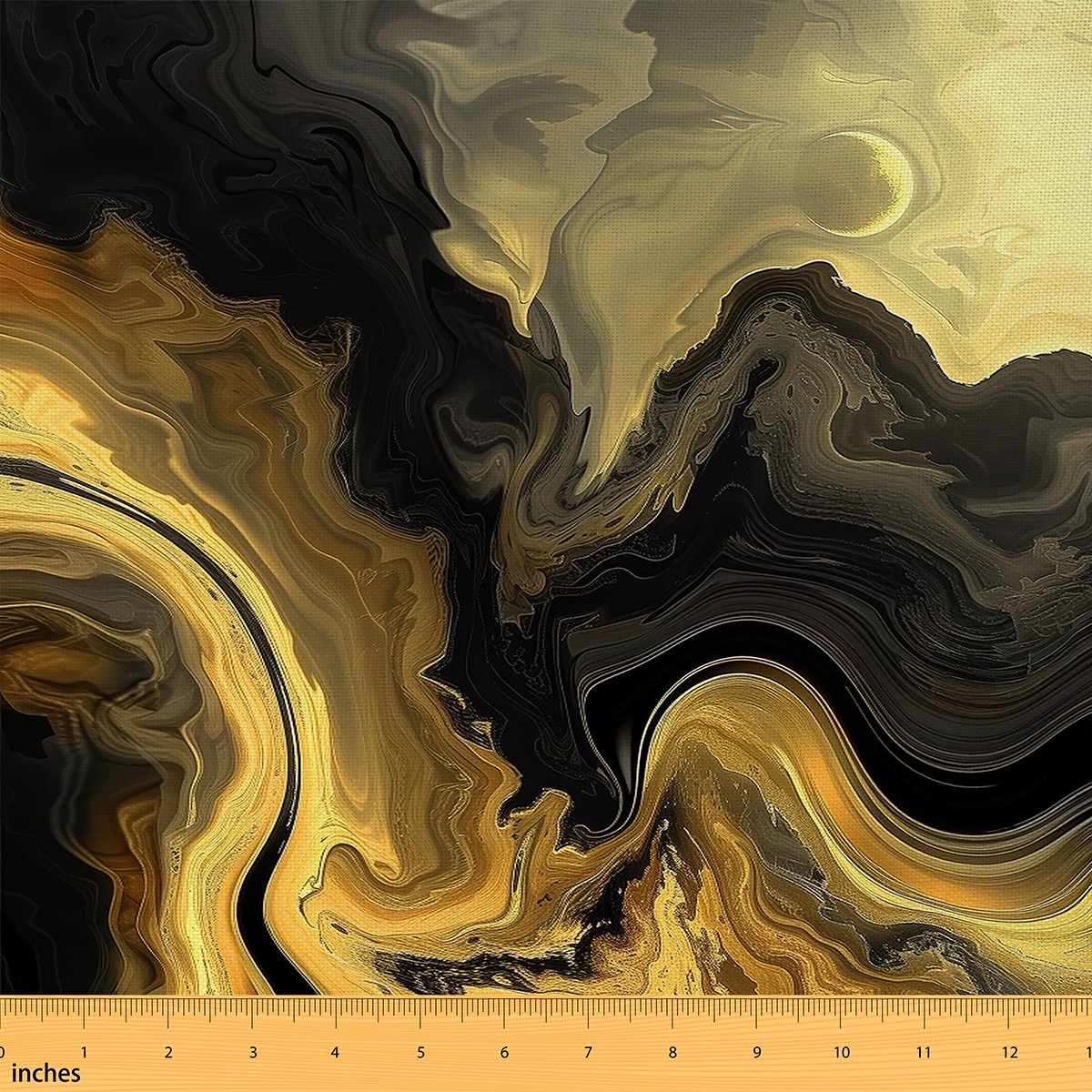 Black Gold Marble Fabric By The Yard,Marbling Texture Upholstery Fabric ...