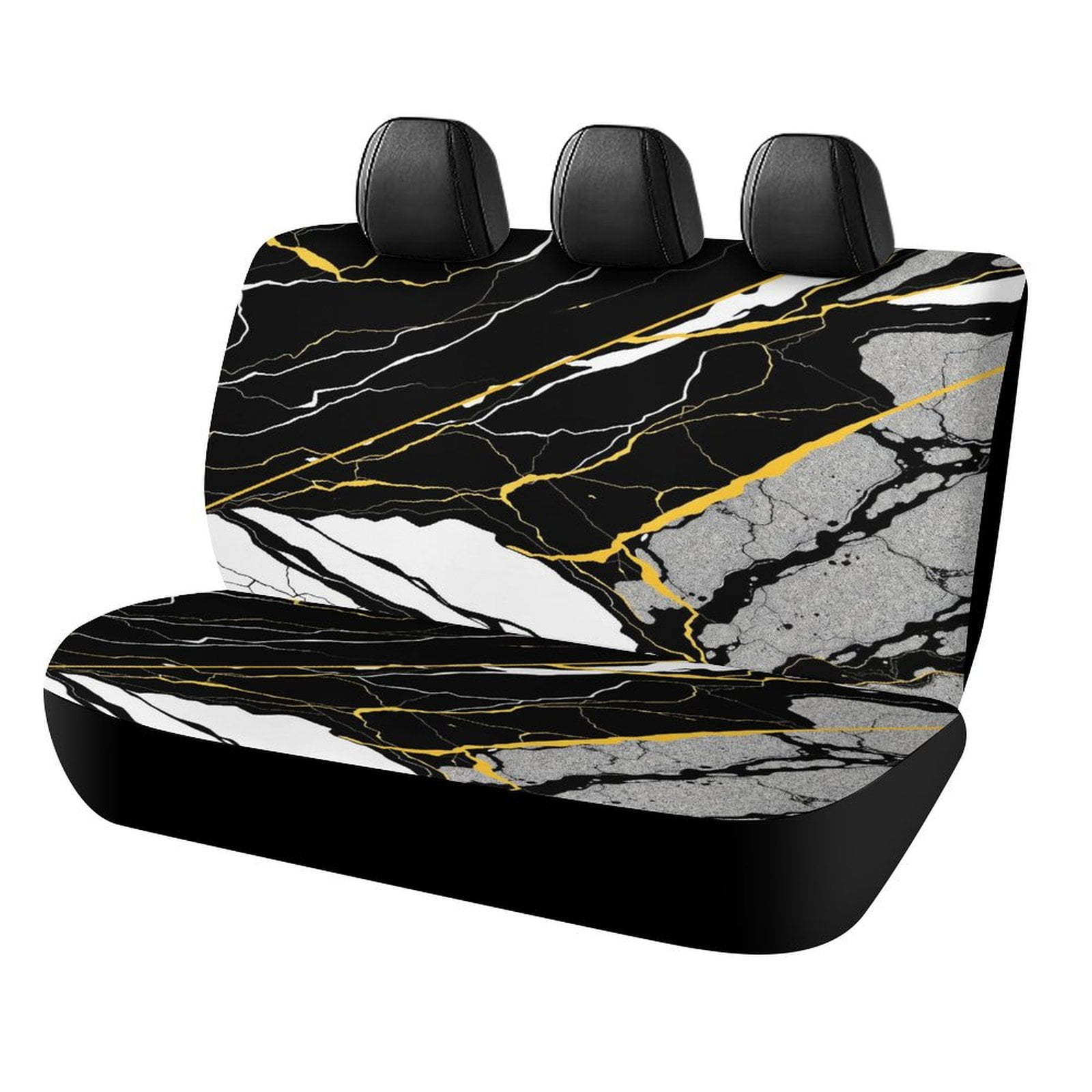 Black Gold Marble Geometry Car Back Seat Pad Useful Stain Resistant ...