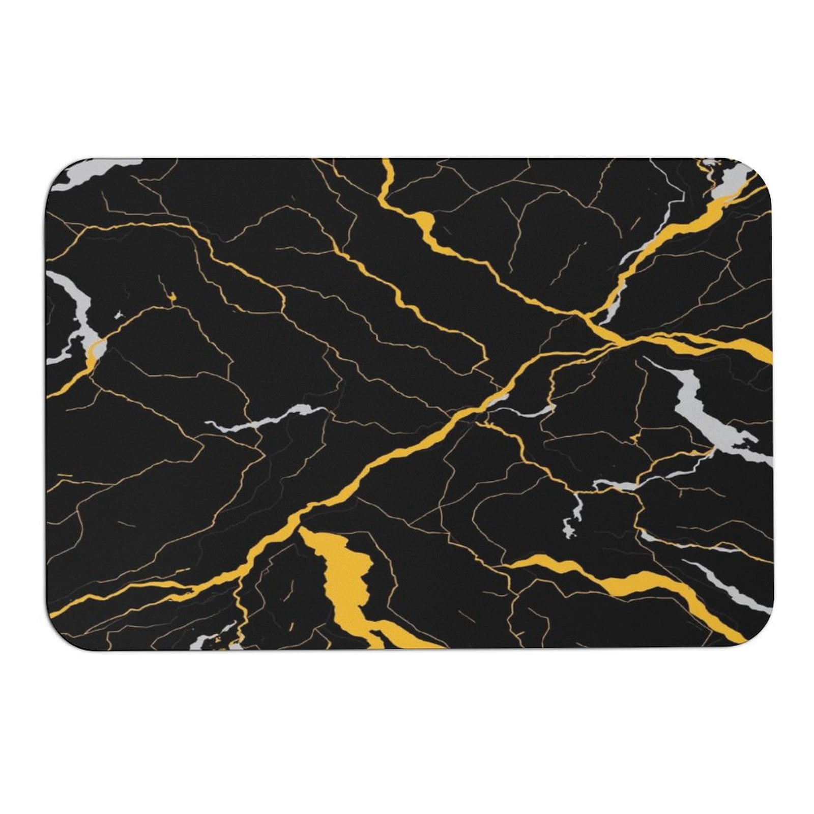 Black Gold Marble Geometry Floor Mat Living Room Decor Carpet Home ...