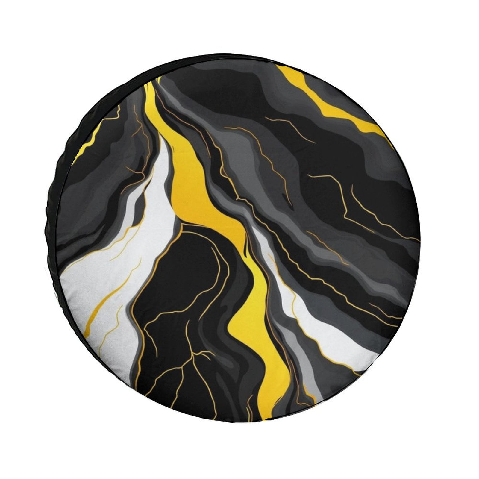 Black Gold Marble Geometry Spare Tire Cover Dust-Proof Wheel Tire Cover ...