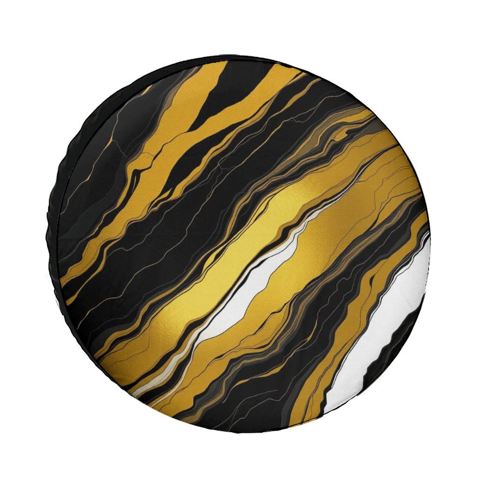 Black Gold Marble Geometry Spare Tire Cover Universal Wheel Tire ...
