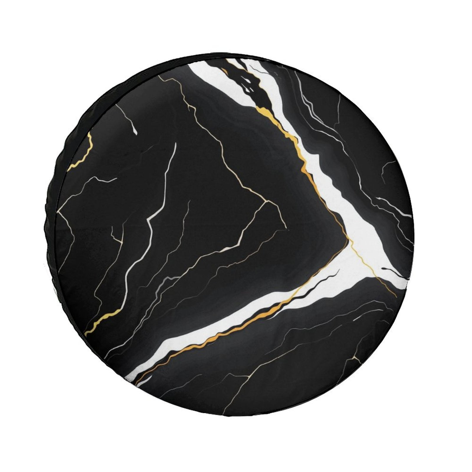 Black Gold Marble Geometry Spare Tire Cover Universal Wheel Tire ...