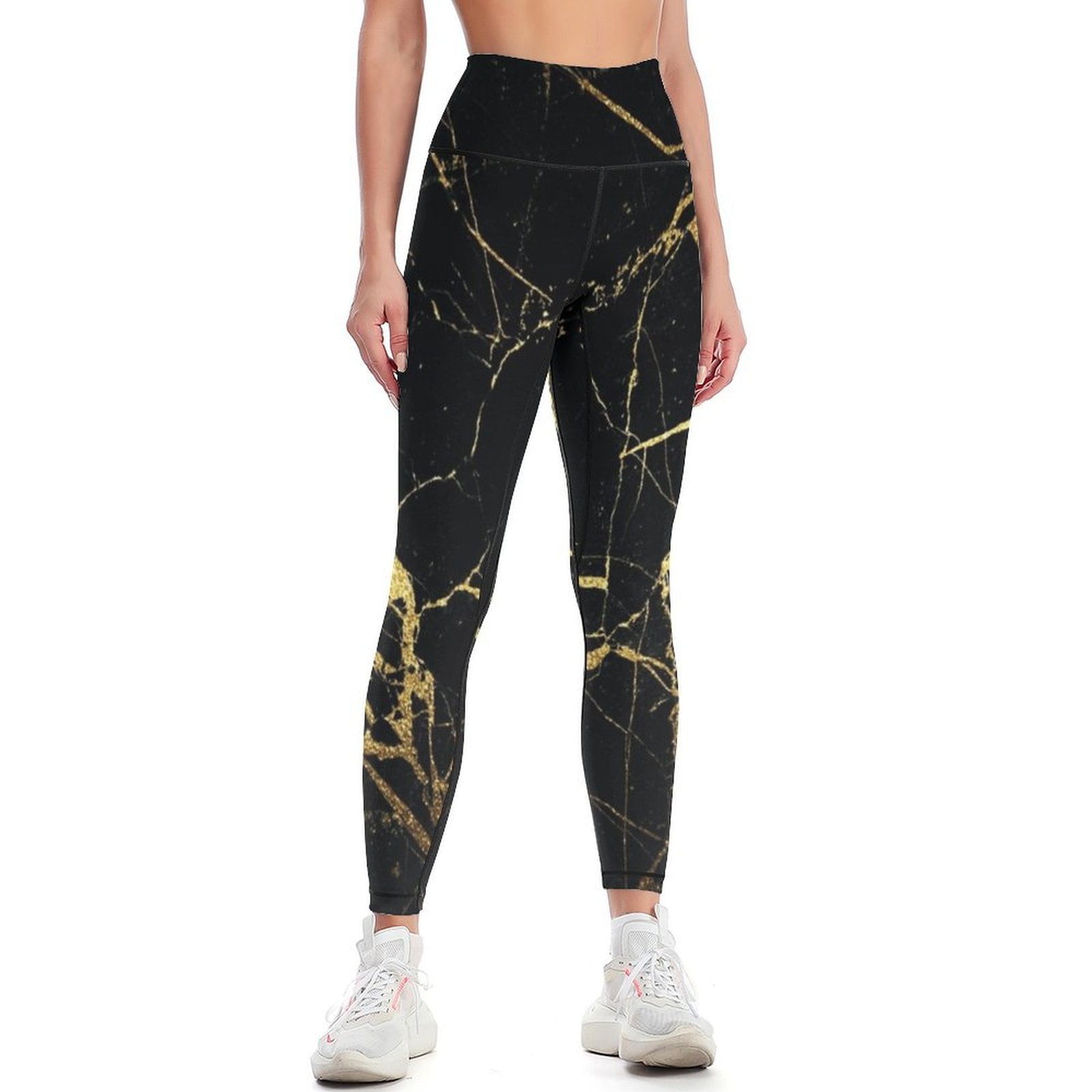 Black Gold Marble Leggings Women's sportswear legings for fitness ...